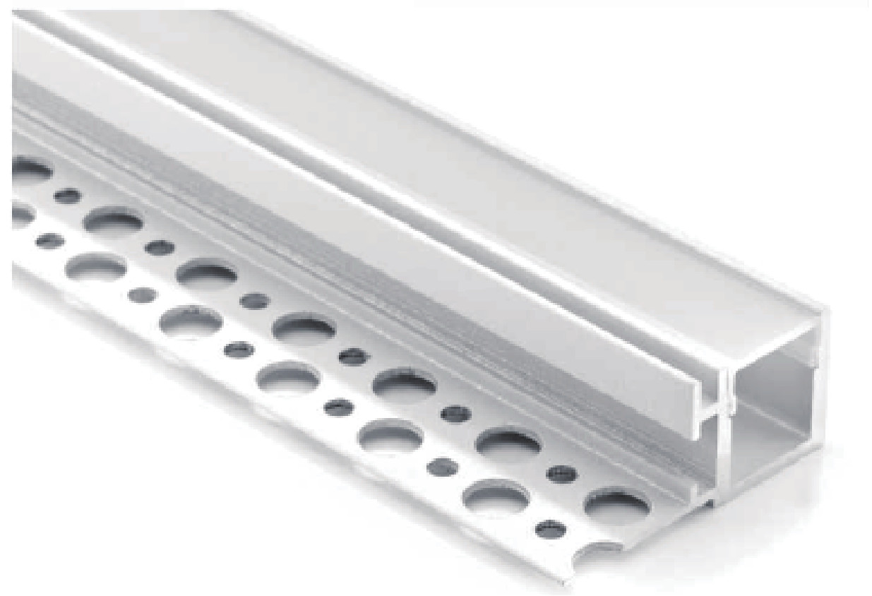 23*20mm Aluminium Gypsum Plaster Trimless Recessed LED Linear Profile